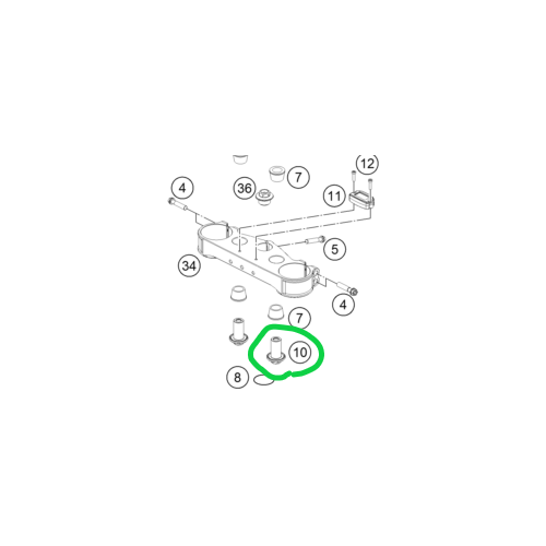 Reinforced Replacement Bushings/Nuts for Bar Clamp to Triple Clamp for ...